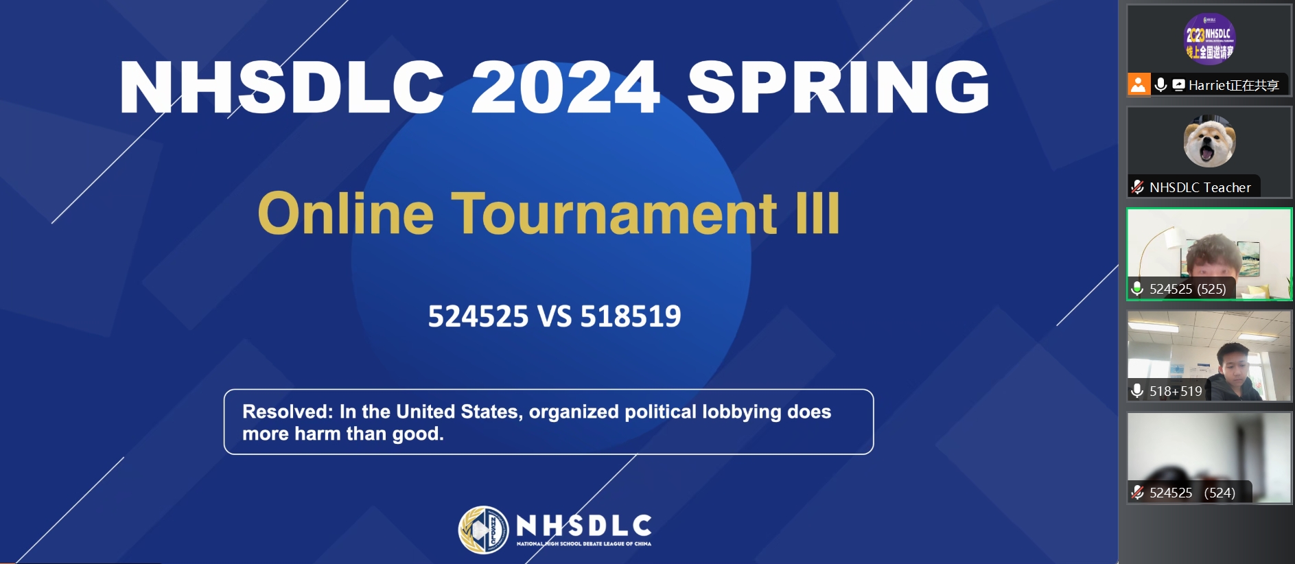 2024 NHSDLC Spring Online Tournament III - Results